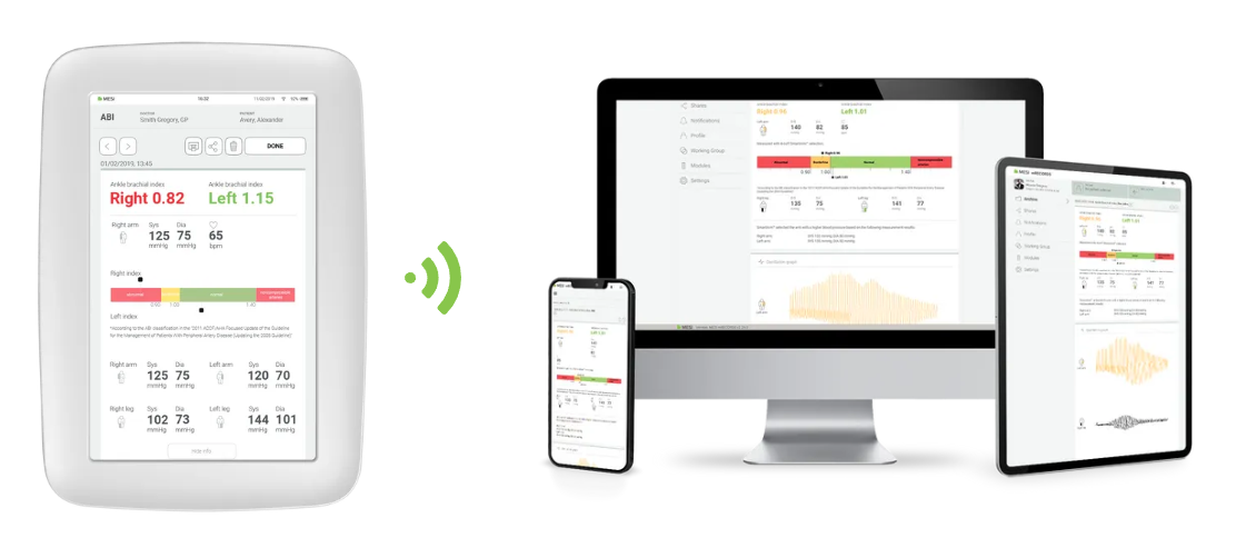 Mesi- Mtablet Wireless Ankle Brachial Index Measuring System (SMART) A ...